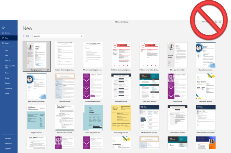 ATS Compatibility & Tables in Resumes - Distinctive Resume Templates