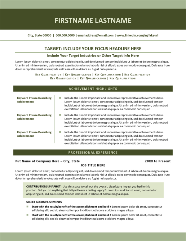 Using Color on Your Resume - Distinctive Resume Templates