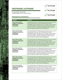 MS Word Resume Template for IT & Computer Professions