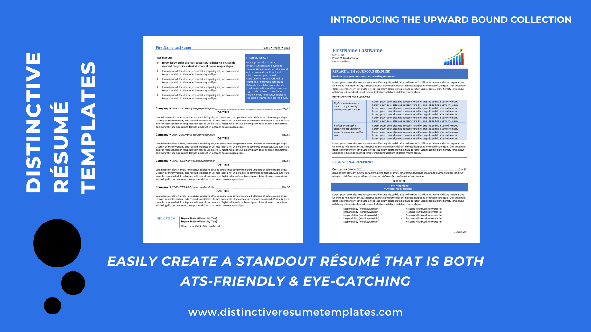 Combination Format Resume Template for Professionals & Executives