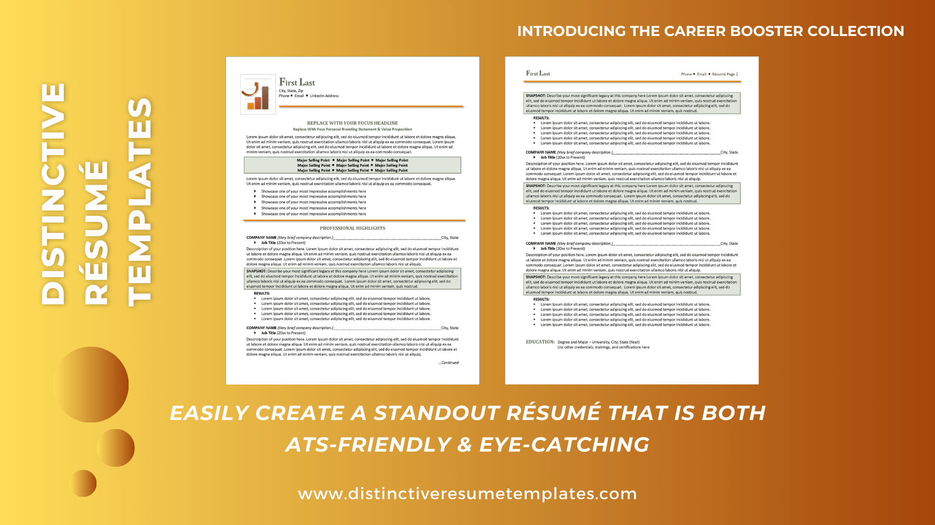 Flexible & Easy-to-Use Accomplishments-Focused Resume Template