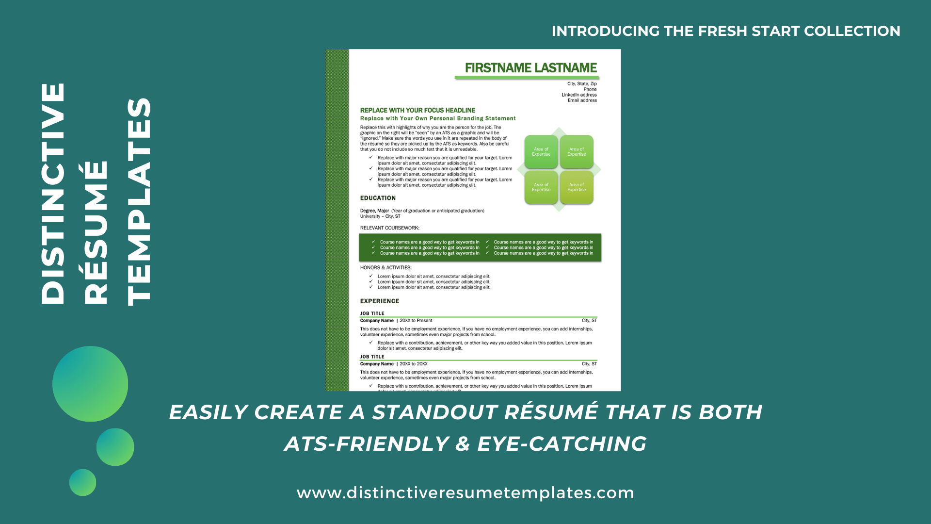 Resume Template for Graduating Students - Distinctive Resume Templates