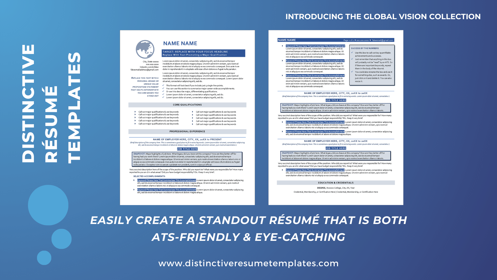 Business Resume Template with a Global Flair