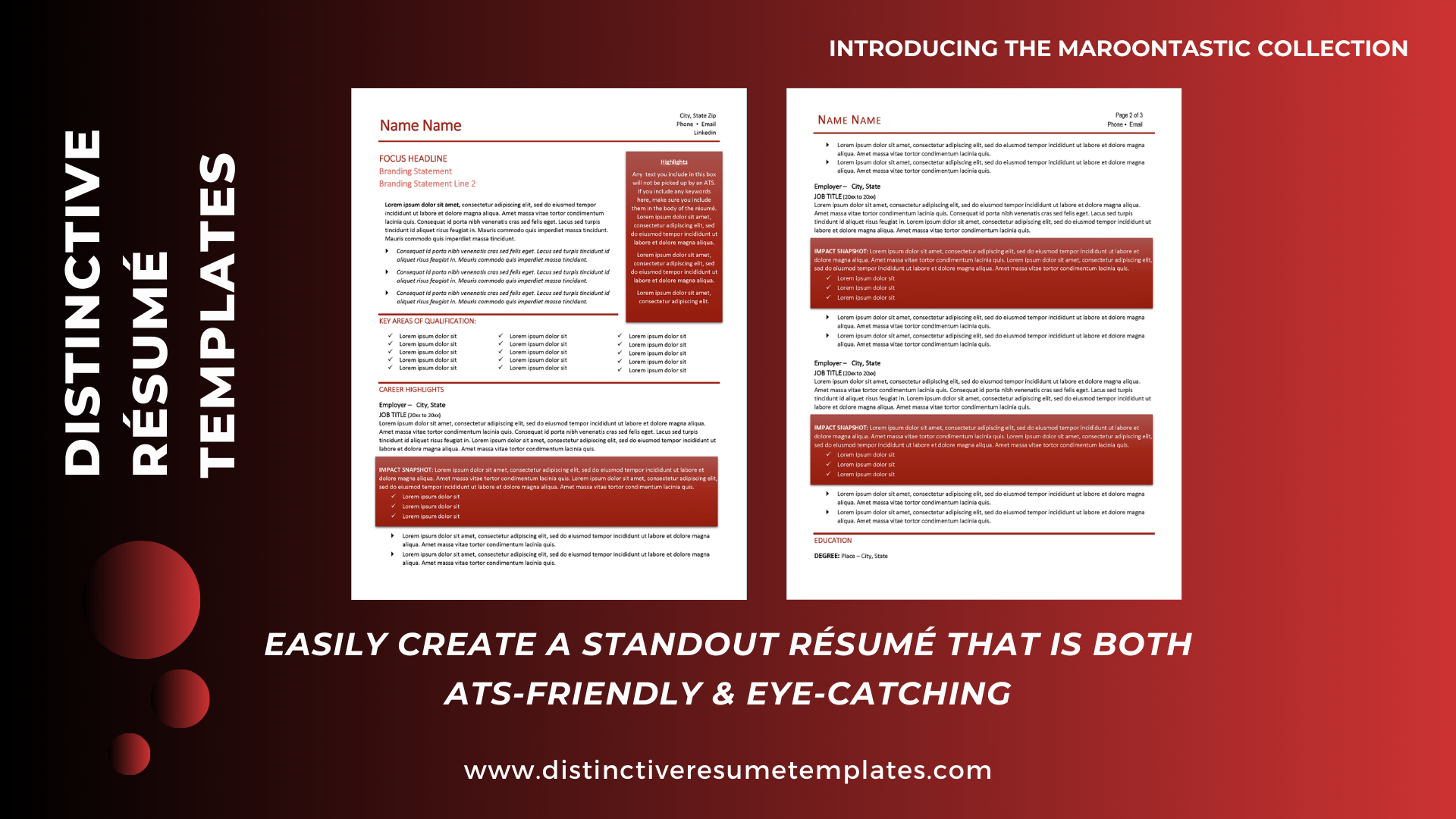 A Bold Resume Template that is Easy to Use & Customize