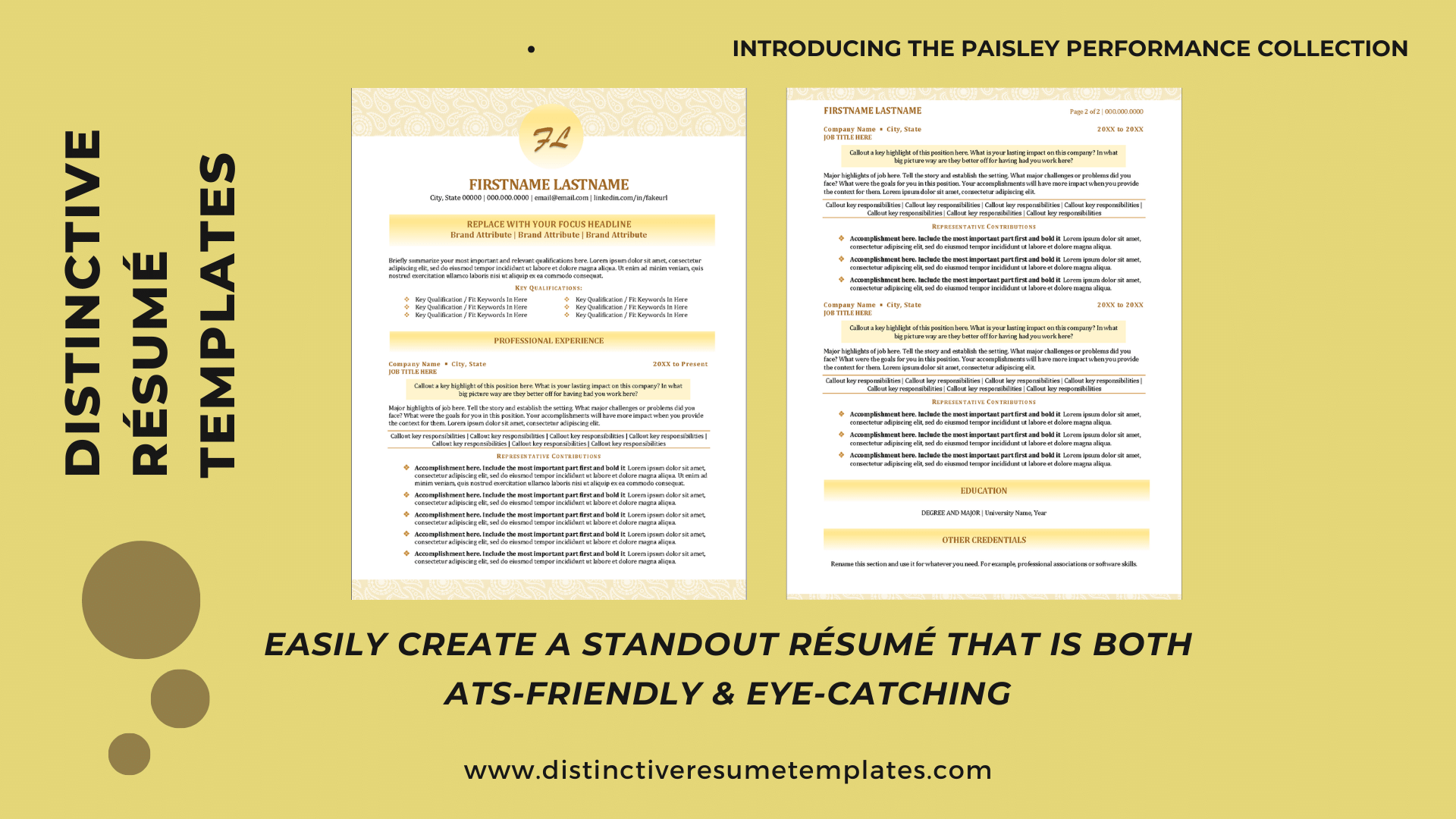 Traditional Resume Template With Modern Touches & Timeless Appeal