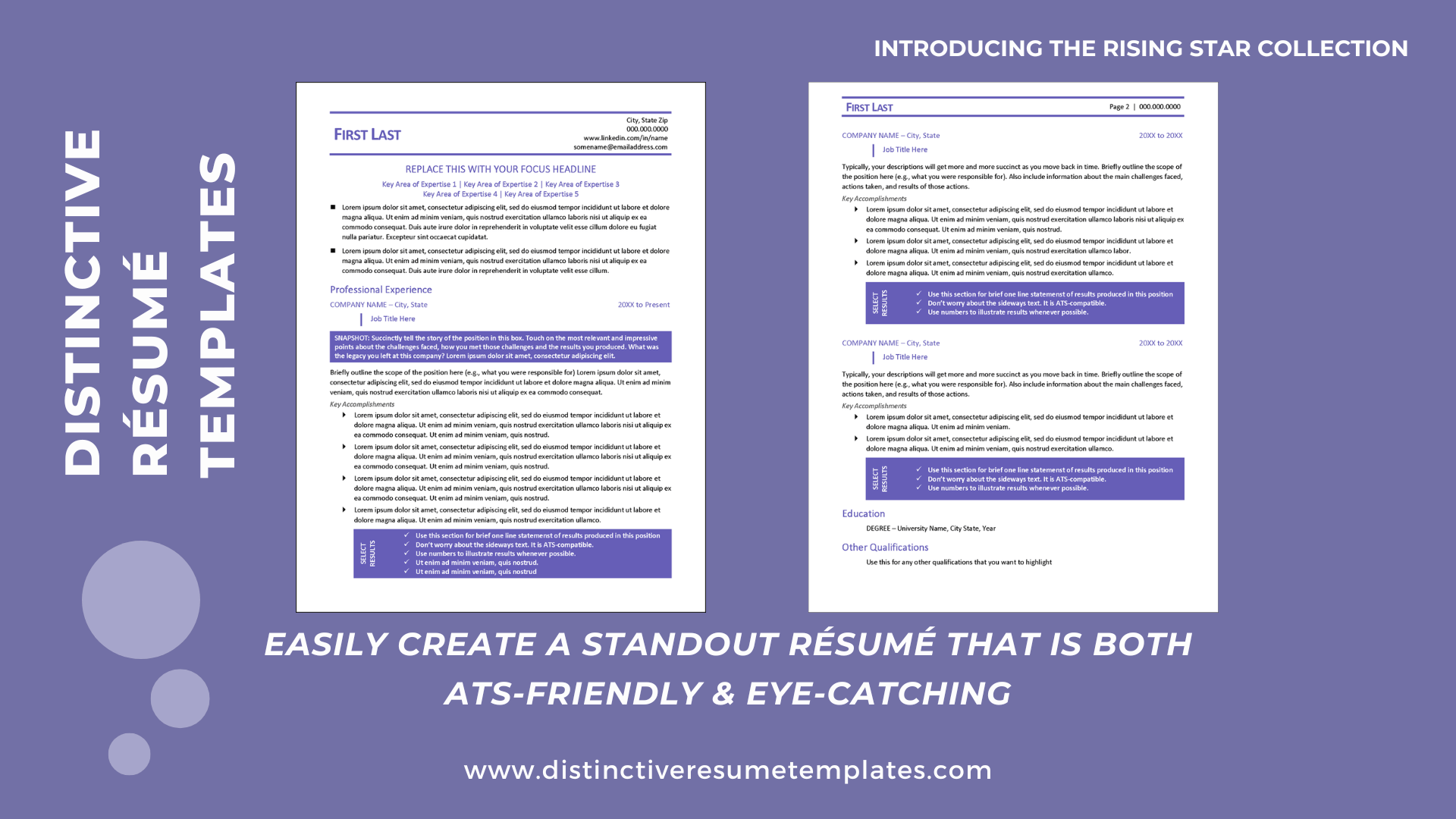 Results-Focused Resume Template for Microsoft Word