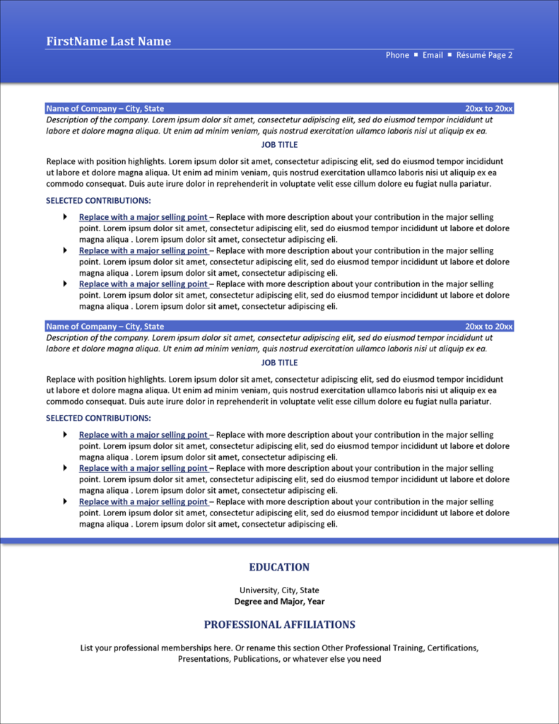 Easy-to-Use & Customize Resume Template With a Unique Format
