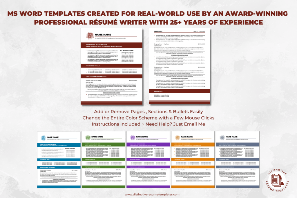 IT Resume Template for Information Technology & Other Technical Jobs