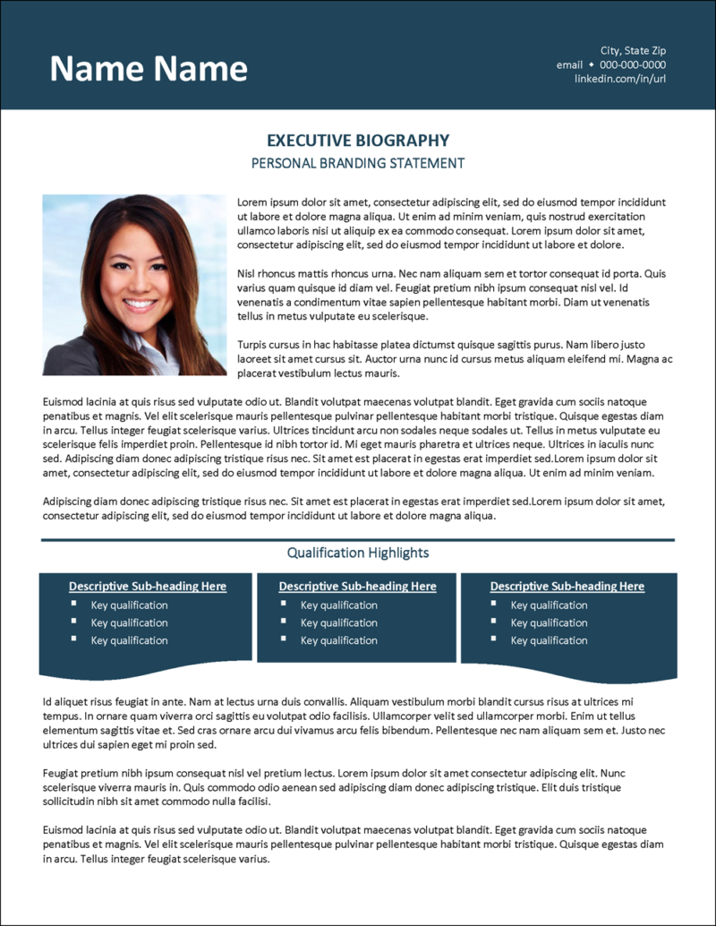 Board of Director Resume Templates Bundle