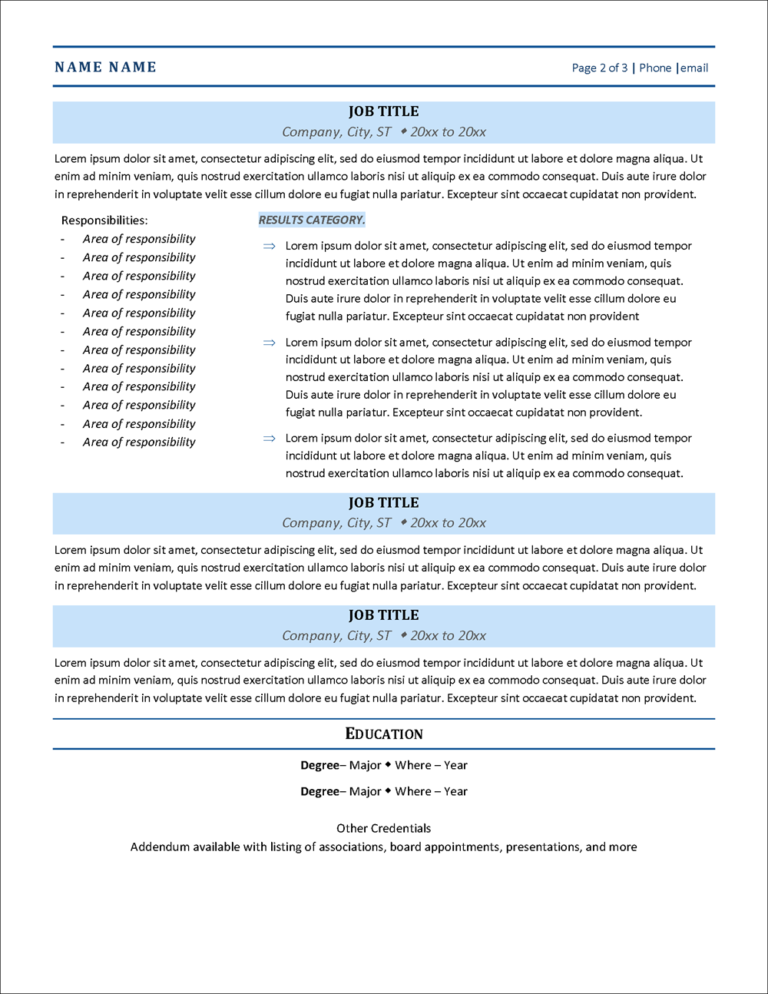 An Impressive Resume Template That is Versatile & Easily Customized