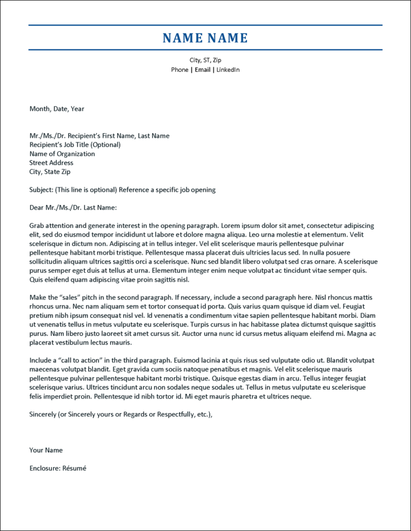 Administrative Resume Addendum, References & Cover Letter Templates