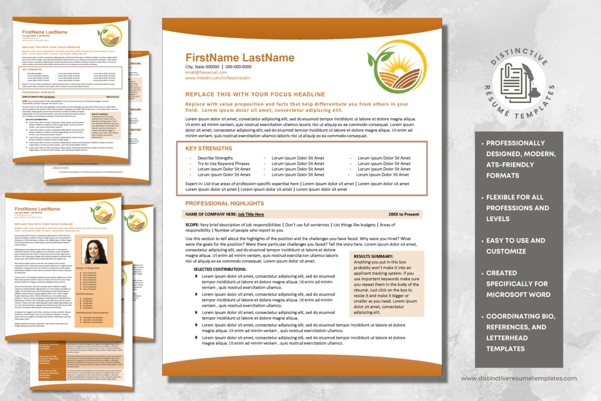 Agricultural Industry Resume Template for Microsoft Word