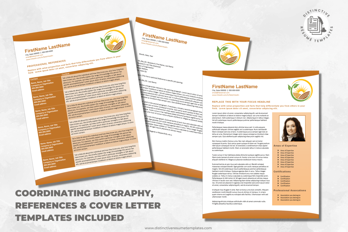 Agricultural Industry Resume Template for Microsoft Word