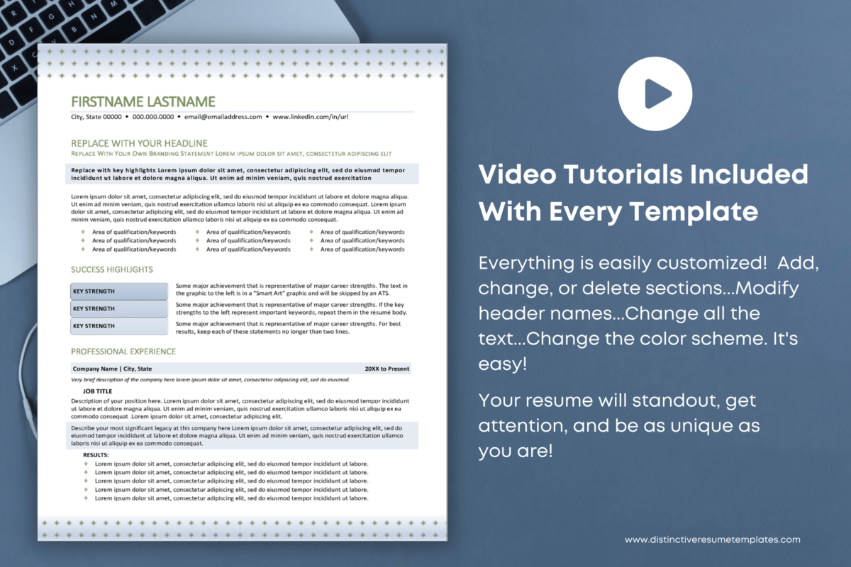 Attractive Resume Template for Experienced Professionals