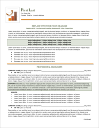 Downloadable C-Suite Resume Template for Microsoft Word