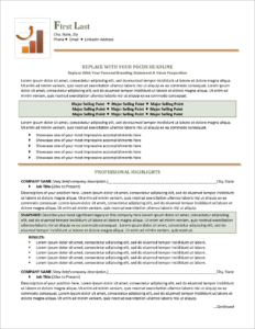 Downloadable C-Suite Resume Template for Microsoft Word