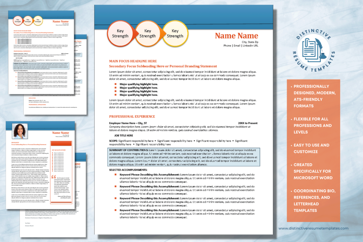 Classic Resume Template - Distinctive Resume Templates