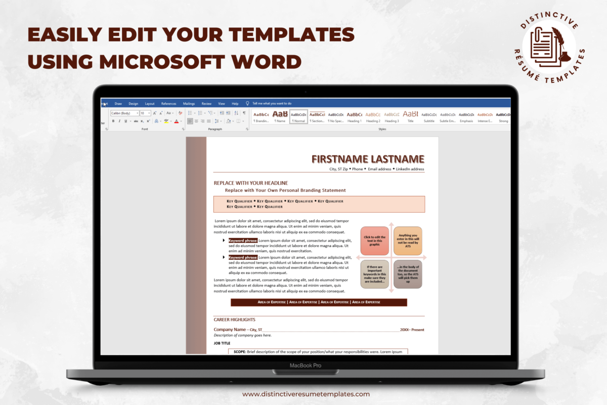 Job-Winning Creative Resume Template for Professionals & Executives