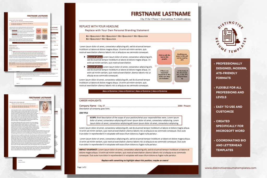 Job-Winning Creative Resume Template for Professionals & Executives