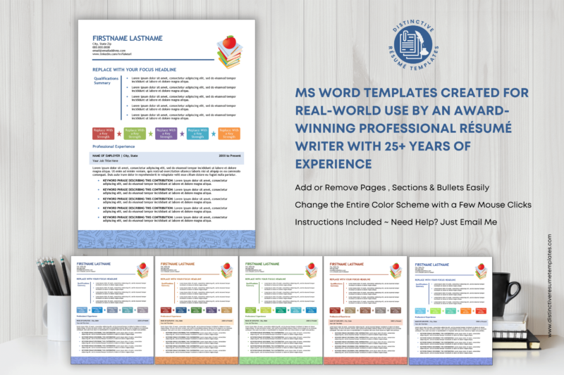 Elementary Teacher Resume Template for Teachers & Administrators