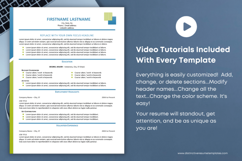 Entry-Level Resume Template | Custom-Designed for MS Word