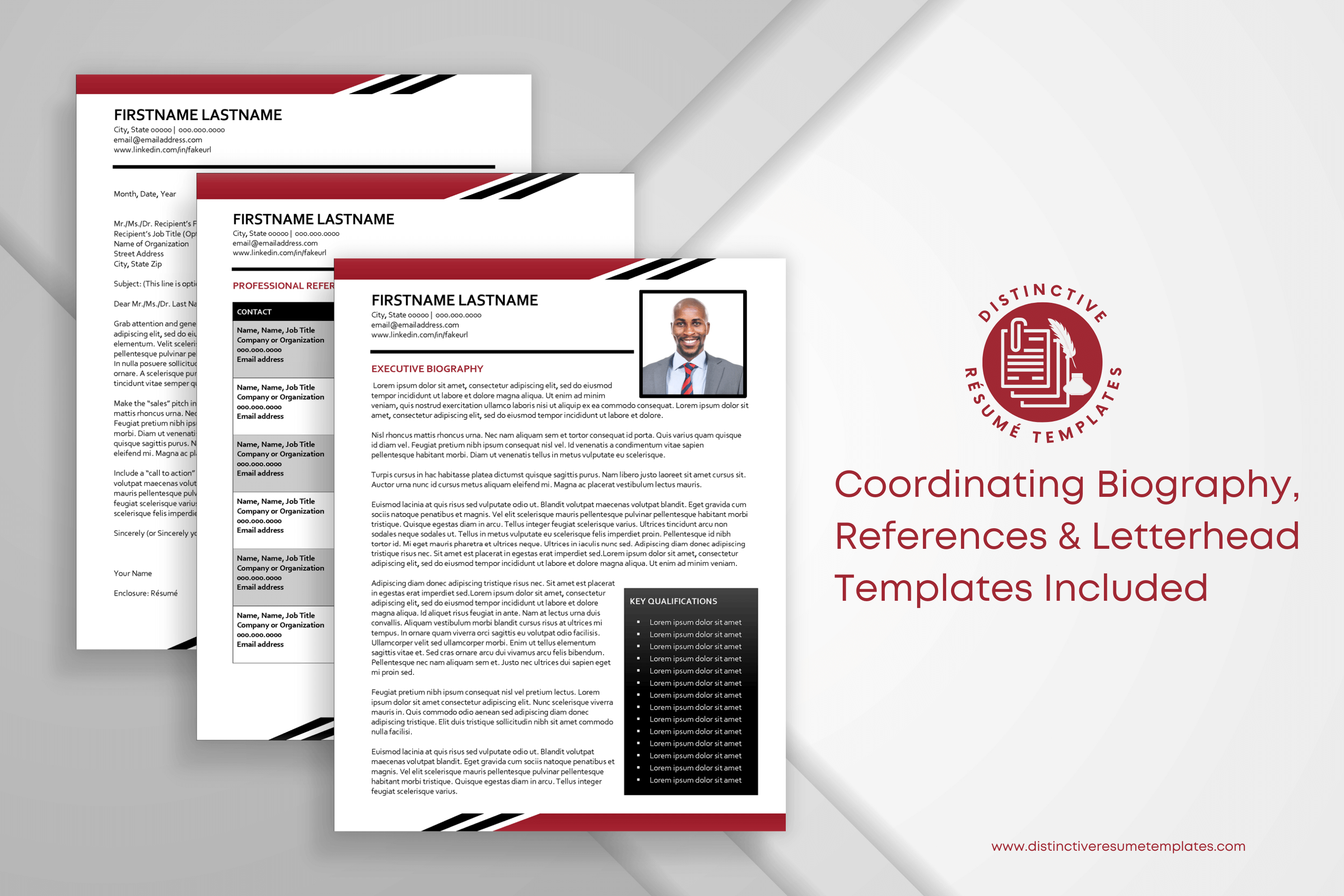 Modern Executive Resume Template - Distinctive Resume Templates