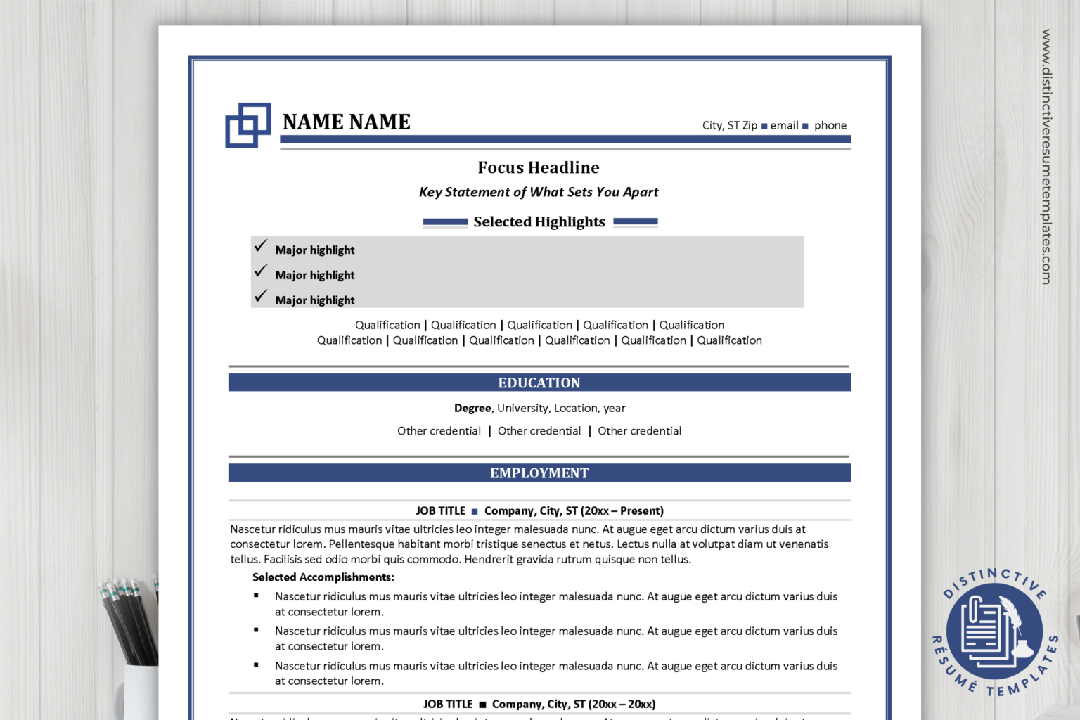 Standout, Easy-to-Customize First Job Resume Template