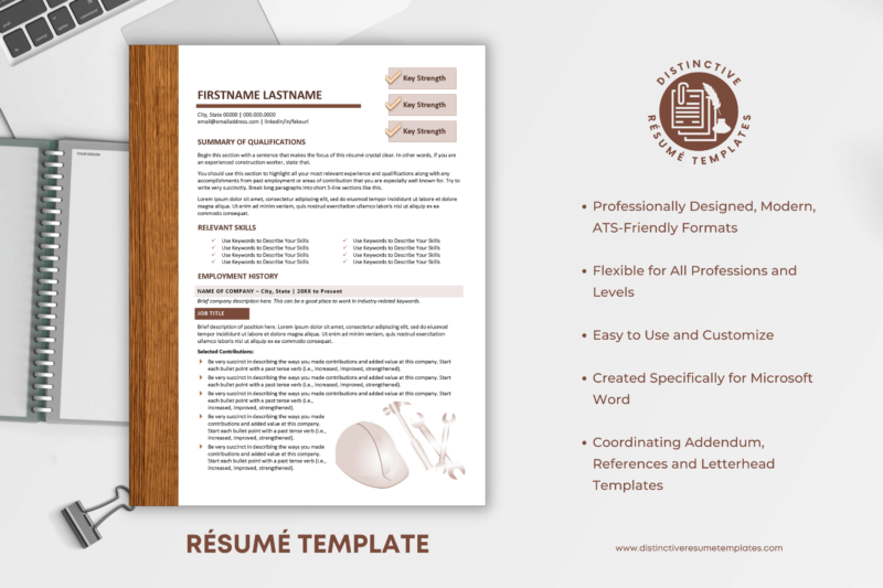 ATS-Friendly Construction Resume Template for Building Jobs