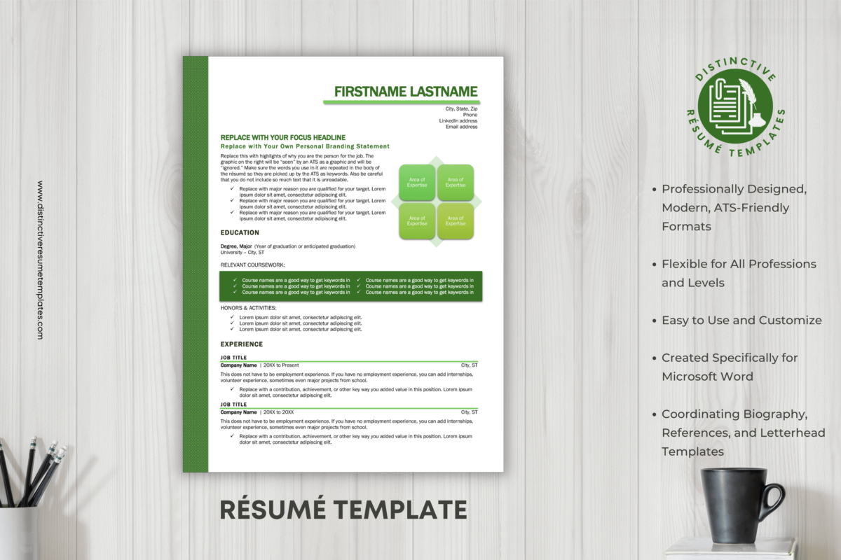 Resume Template for Graduating Students - Distinctive Resume Templates