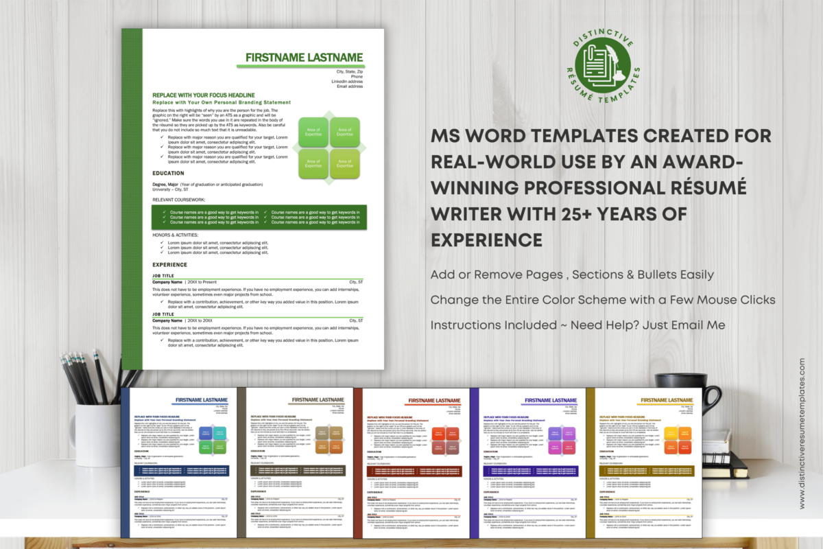 Resume Template for Graduating Students - Distinctive Resume Templates