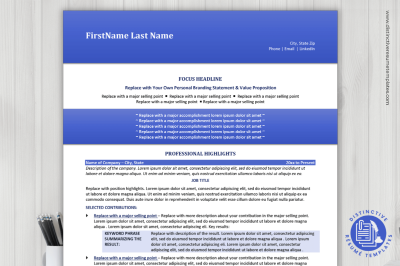 Easy-to-Use & Customize Resume Template With a Unique Format