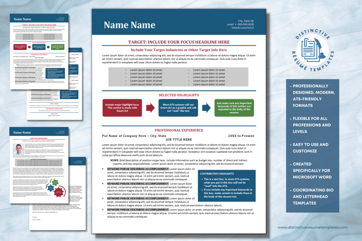 Premium, Stylish Resume Template for Microsoft Word