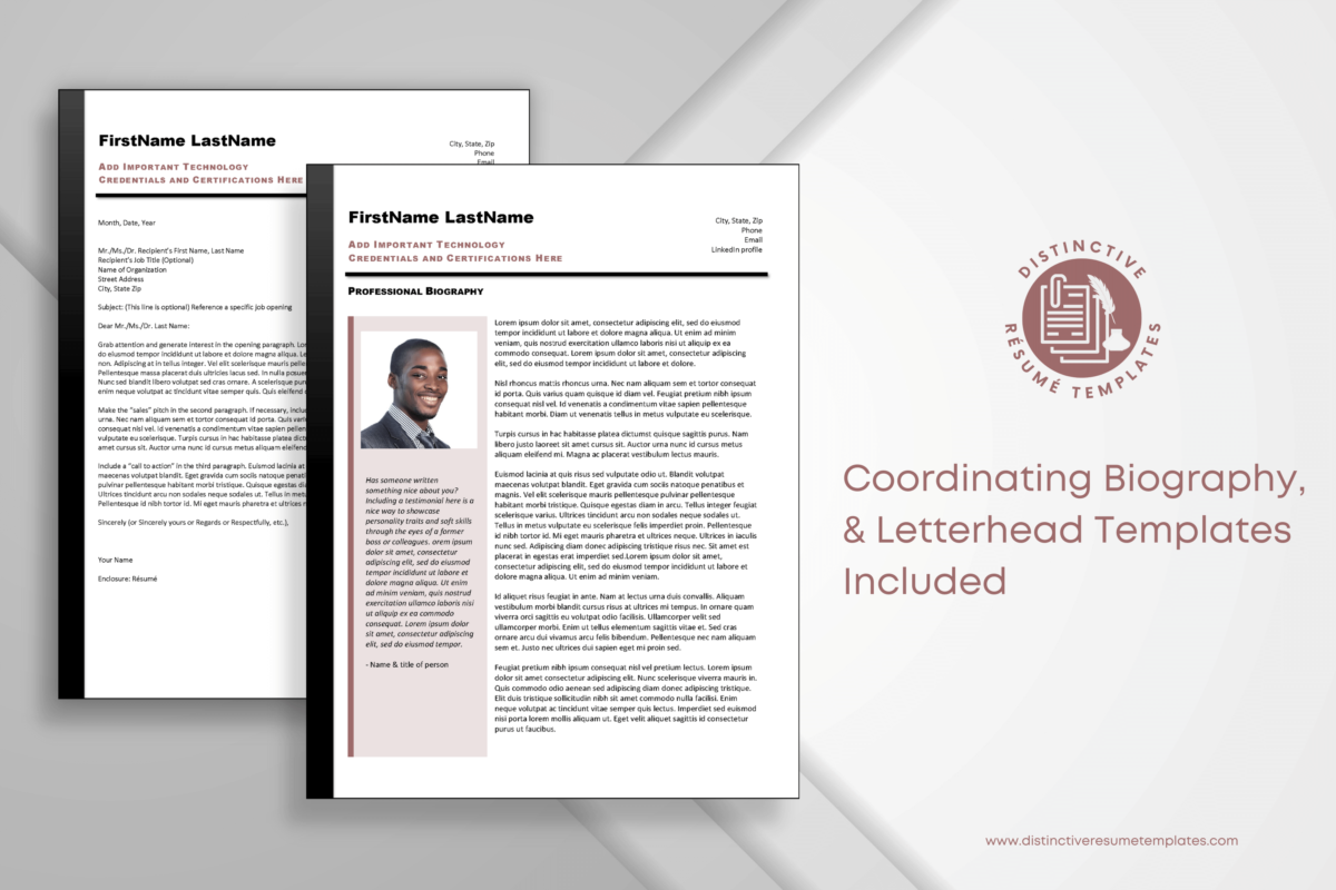 Best Technical Resume Template - Distinctive Resume Templates