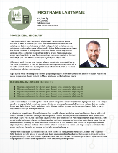 Eye-Catching Executive Biography Templates for Microsoft Word