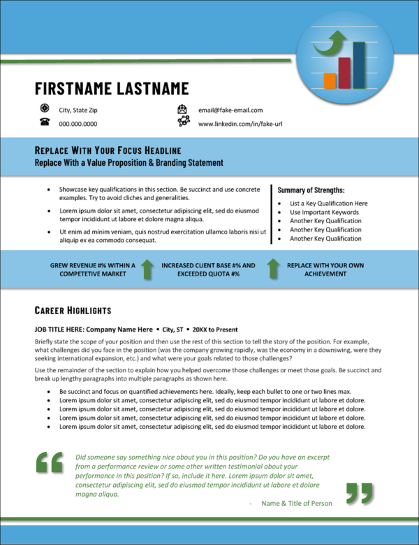 Using Color on Your Resume - Distinctive Resume Templates