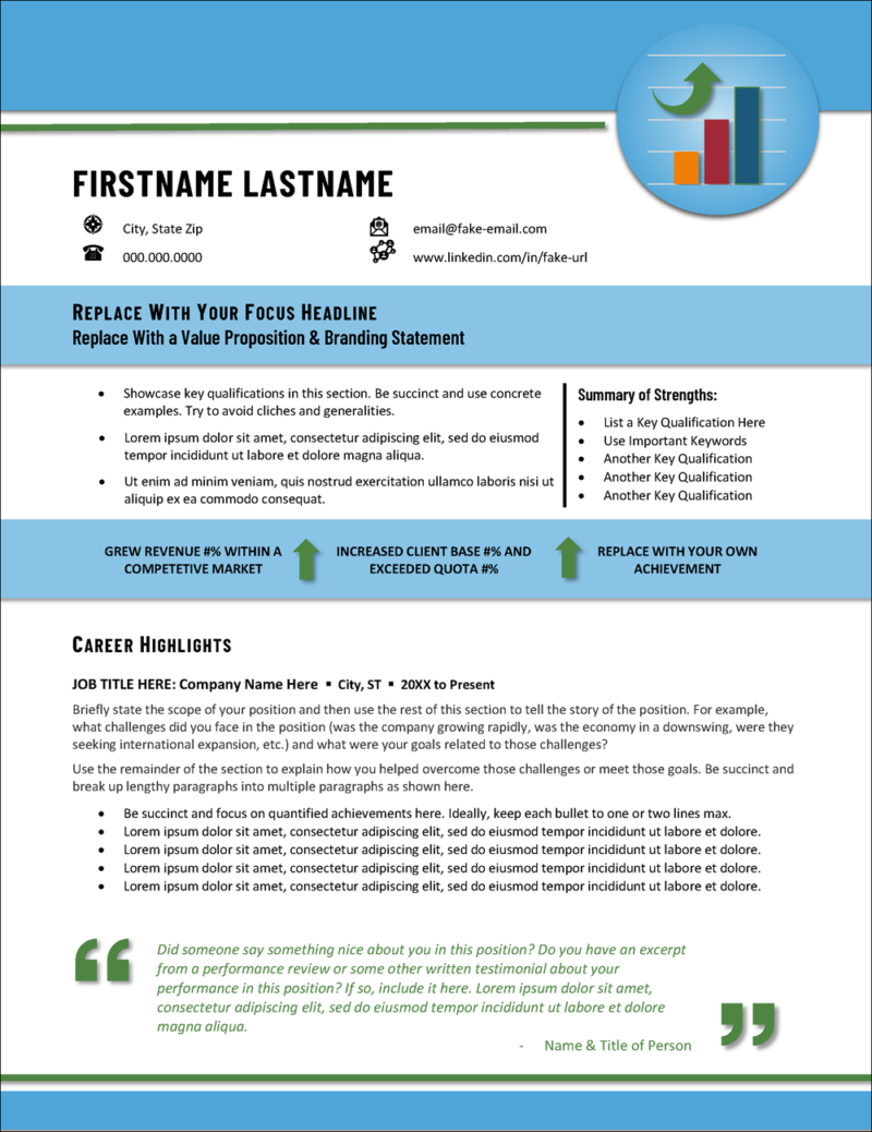 Using Color on Your Resume - Distinctive Resume Templates