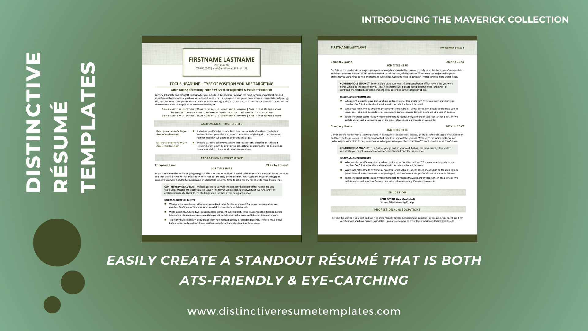 Interview-winning Resume Template for a Professional Job