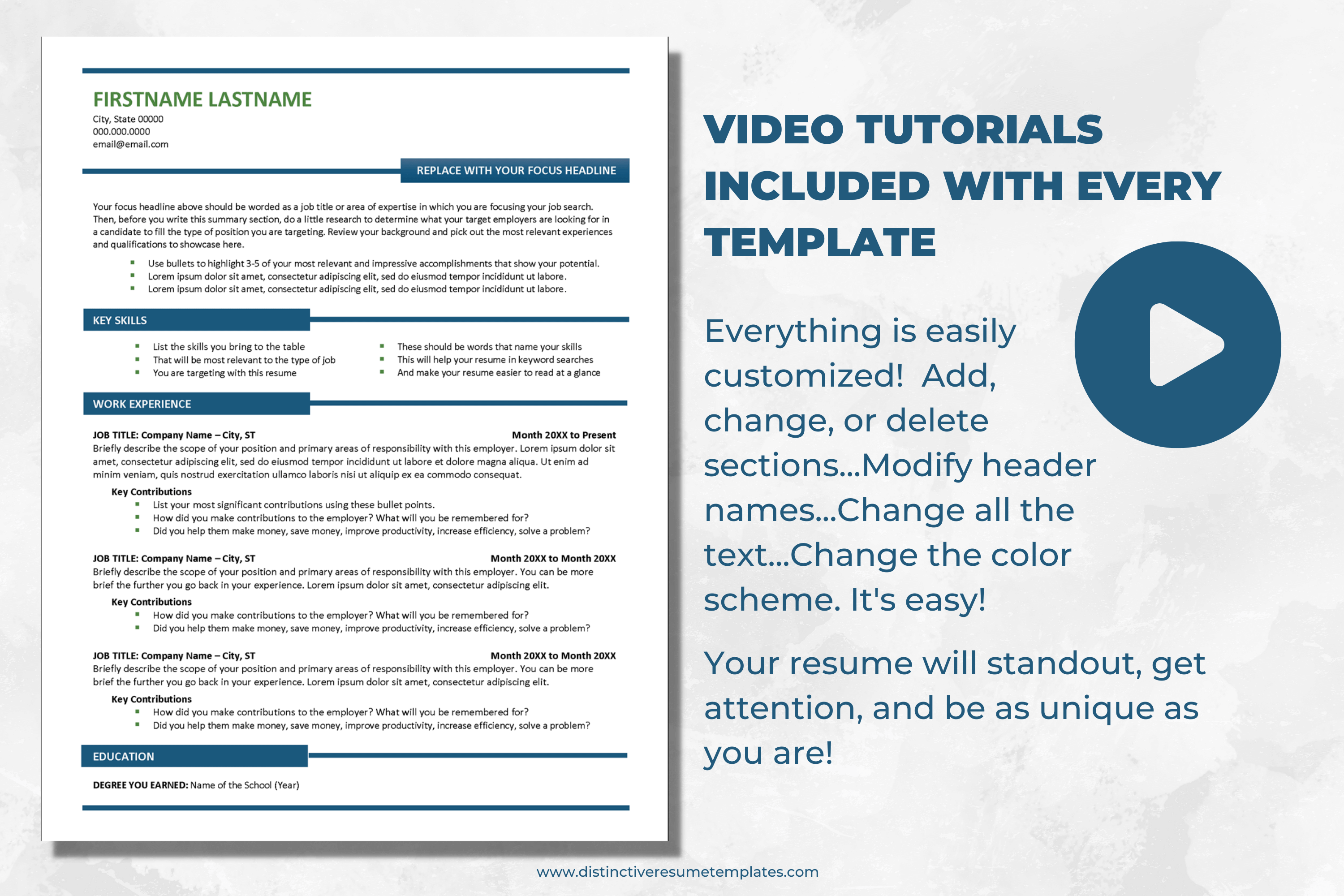 Blue Collar Resume Template Easy to Use And Customize