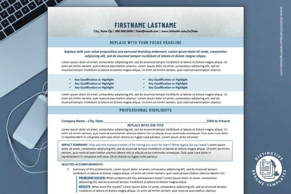 Resume Template for Executive Leaders Focused on Executive Impact