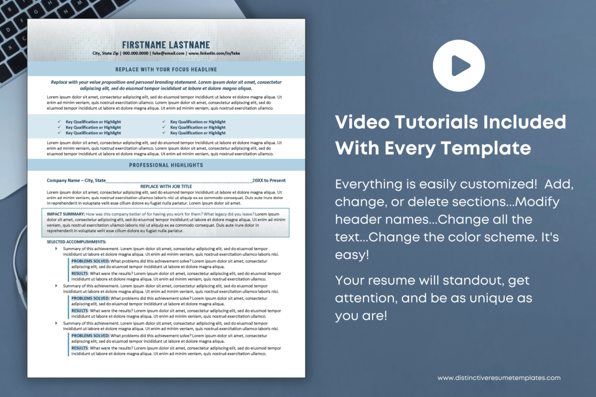 Resume Template for Executive Leaders Focused on Executive Impact