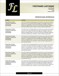 Board Biography, Resume Addendum, References & Letterhead Templates