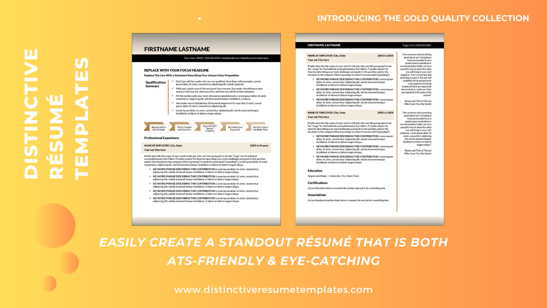 Professionally Designed Quality Resume Template