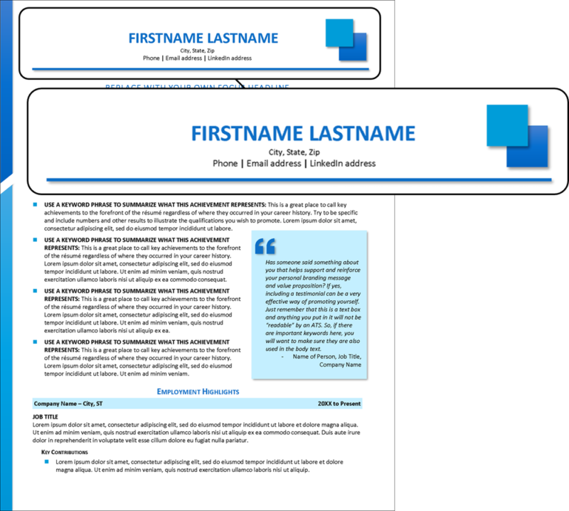 Creating Resume Headers: 20+ Example Headers, Templates & Video Tutorial