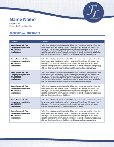 Easy-to-Edit, Professional Resume Template With a Monogram