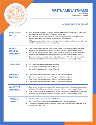 How To Use a Resume Addendum Template In Your Job Search