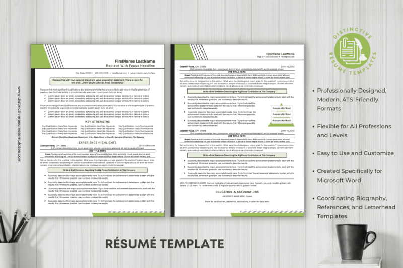 An Eye-Catching Resume Template for Executives & Professionals