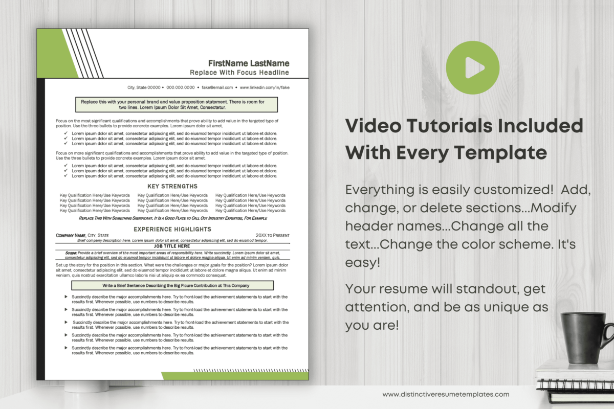 An Eye-Catching Resume Template for Executives & Professionals