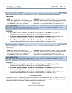 STAR Resume Template for Microsoft Word