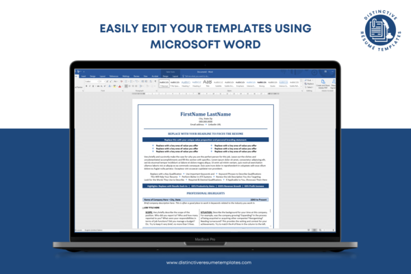 STAR Resume Template for Microsoft Word