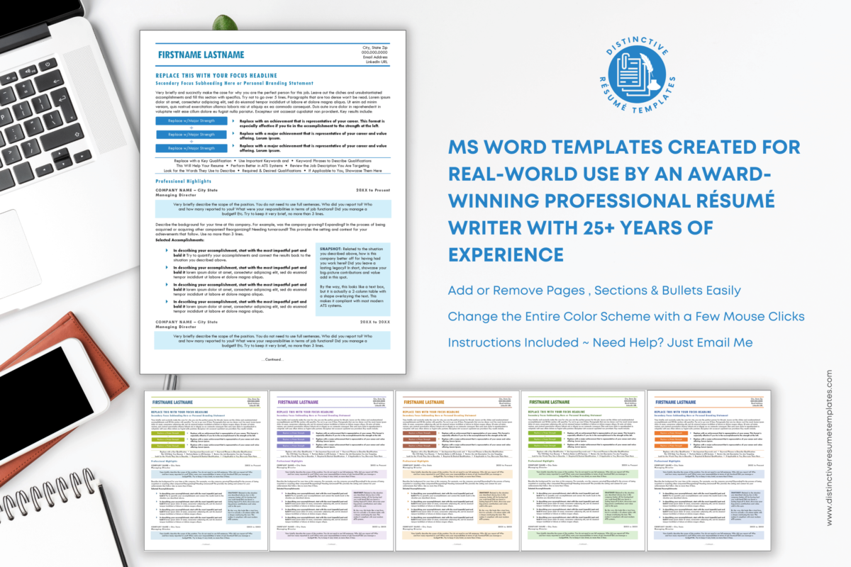 Chronological Resume Template for Microsoft Word